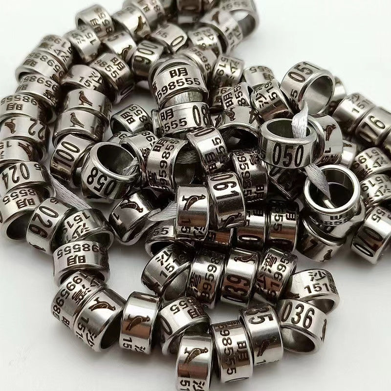 Personalized Stainless Steel Pigeon Leg Bands, Custom Steel Pigeon Rin ...
